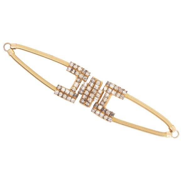 Tortolani Crislu | Jewelry | Vintage Tortolani Crislu Gold Rhinestone ...